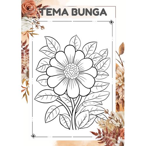 Jual KERTAS MEWARNAI BUNGA/KERTAS GAMBAR BUNGA/KERTAS MEWARNAI ANAK ...