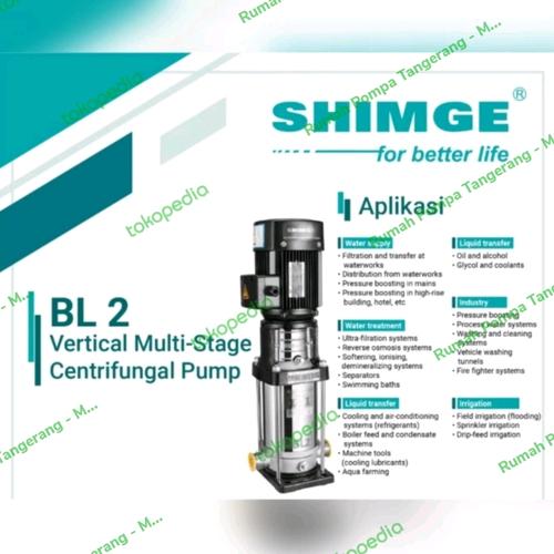 Jual POMPA AIR VERTICAL MULTI-STAGE CENTRIFUGAL BL 2-3 SHIMGE 0.5Hp ...