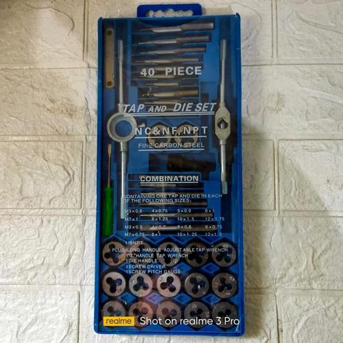 Jual Tap Dan Senai Set 40Pcs Hand Tap Set Senay Set Tap And Die Set ...