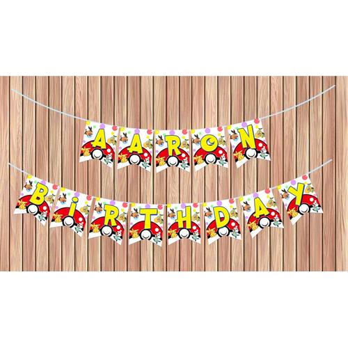 Jual Pokemon Pikachu Flag Bunting Birthday / Hiasan Dinding Ulang Tahun ...