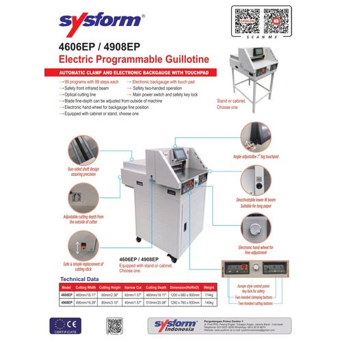 Jual Mesin Potong Kertas Elektrik 4606EP - Sysform Taiwan - Jakarta Barat - Sysform Indonesia ...