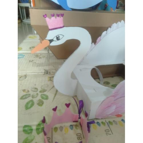 Jual kostum kardus versi angsa putih / prakarya sekolah / dekorasi ...