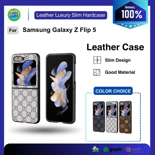 Jual Case Hp Samsung Galaxy Z Flip 5 Casing Leather Luxury Slim ...