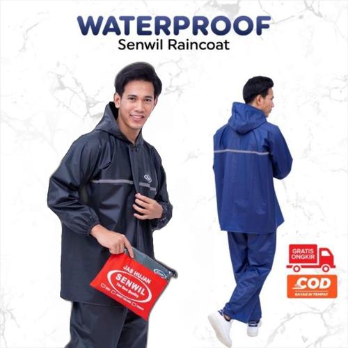 Jual Jas Hujan Original Senwil Tebal Setelan Pria Wanita Dewasa Anti Rembes - Army, M - Kab ...