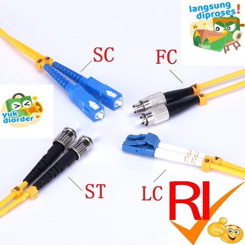 Jual PatchCord FO Dx 2M FC LC SC ST UPC Patch Cord 2C SM Duplex 2 Meter ...