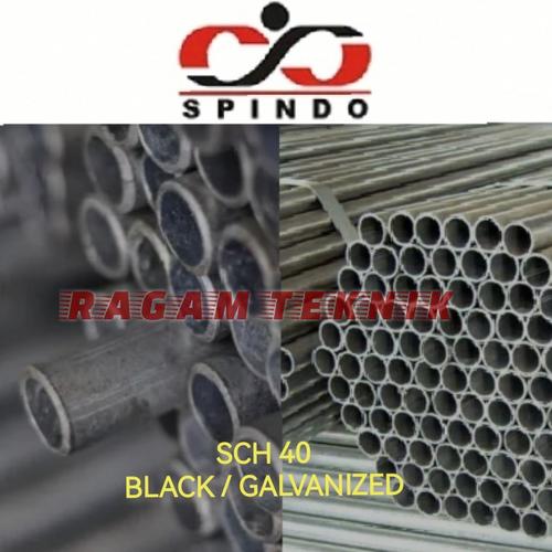 Jual Spindo pipa 3" Hitam / Galvanis SCH40 Black Galvanized Steel SCH 40 - Galvanis - Kota ...