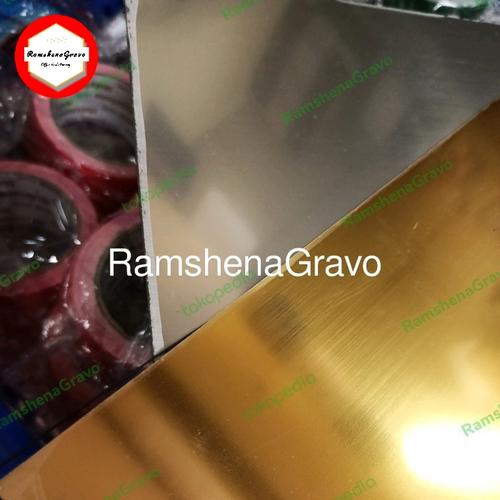 Jual Bahan grafir/gravoply/name tag/panel/hairline gold/silver 60x120cm ...