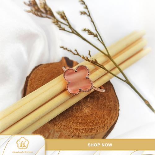 Jual Cincin Model Bunga Batu Pink Kadar : 750% - Kab. Bogor - KSKW ...