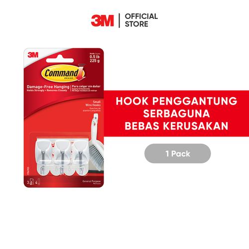 Jual 3M Command Small Wire Hook, 17067, HooK penggantung serbaguna, 1 ...