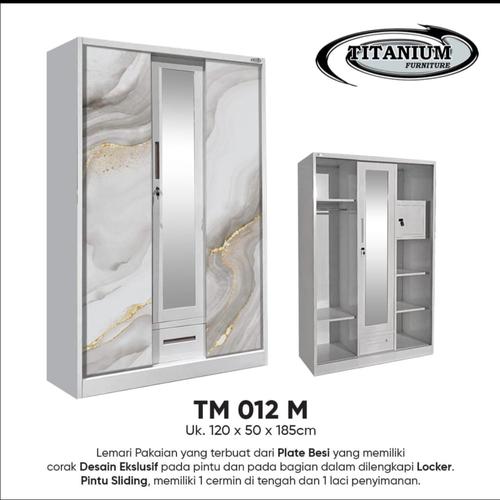 Jual Lemari Pakaian Besi Slide Laci Anti Rayap Banjir Jamur Tebal ...