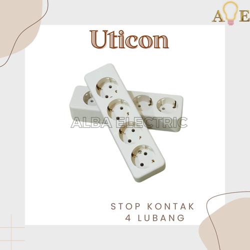 Jual UTICON Stop Kontak 4 Lubang Arde ST 148 Terminal 4L Kuningan SNI ...