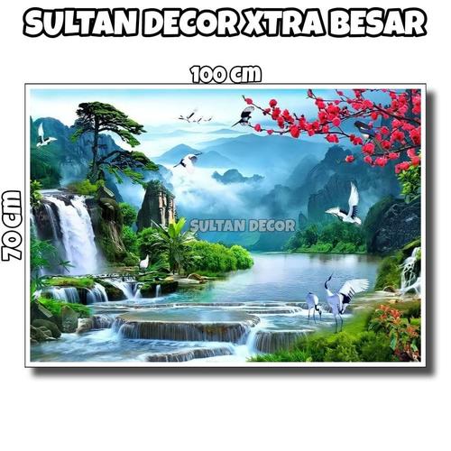 Jual Poster Lukisan Poster Cetak Pemandangan Alam Dan Air Terjun Xtra ...