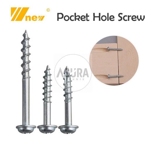 Jual 100PCS POCKET HOLE SCREW SELF TAPPING PH2 100 PCS SKRUP SEKRUP JIG ...