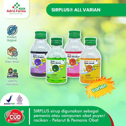 Jual SIRPLUS - SIRUP PEMANIS @ 100ml - ALL VARIAN - Pelarut Obat Puyer ...