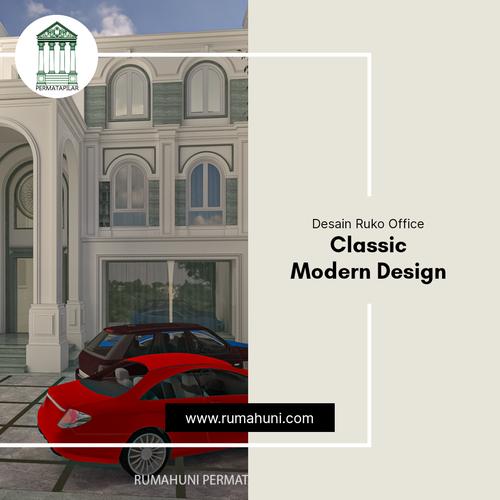 Jual Gambar kerja Fasad tampak depan dan 3D Visual artistik, Ruko 3 ...