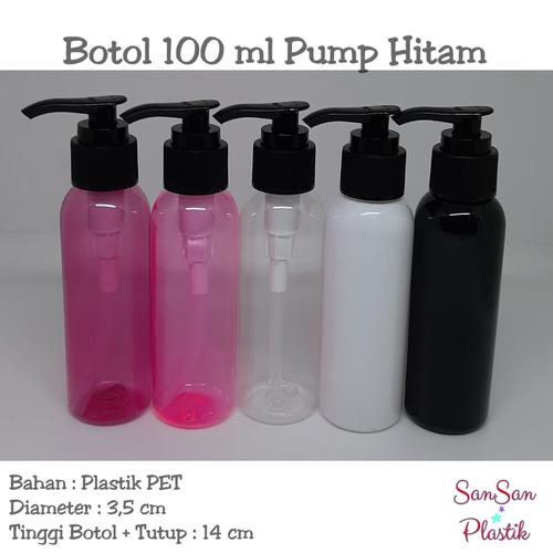 Jual Botol Pump 100ml / Botol 100ml Pump Hitam / Botol Pump Lotion ...