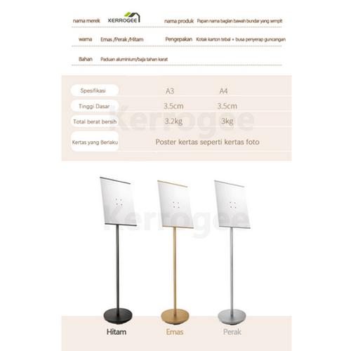 Jual e Display Standing Display Stainless Papan Tiang Antrian Nama ...