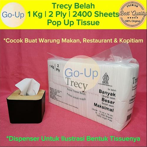 Jual Tisu TRECY Pop Up/Belah Tissue 1 Kg 2 Ply 2400 Sheets Tisu Meja ...