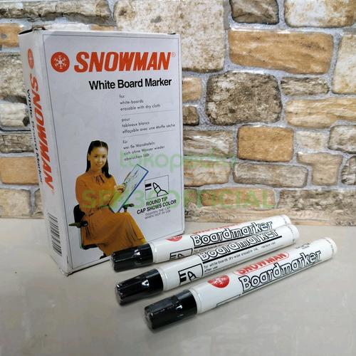 Jual spidol snowman white board marker - Hitam, 1 Pak - Jakarta Pusat ...