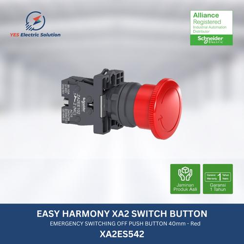 Promo Schneider Electric XA2 Emergency Switch 40mm 1NC Merah - XA2ES542 ...