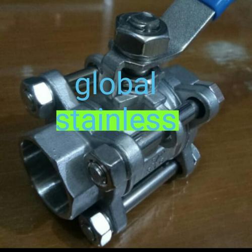 Jual Ball valve 3pc las socket weld 1/2" ball valve ss316 3pc sock weld ...