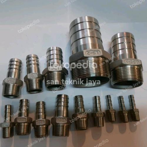Jual Hose nepel stainless 1" inch ss304/ king nepel stainless ss304 1 ...