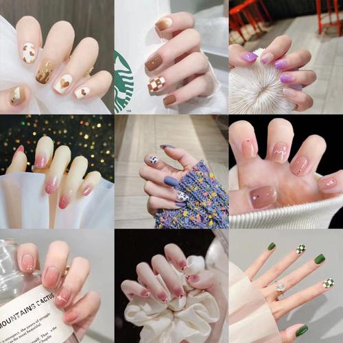 Jual kuku palsu+lem 24pcs fake nail Nail Art Impor Dekorasi Kuku ...