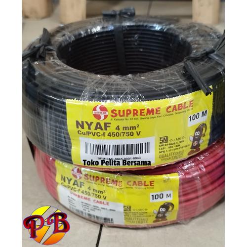 Jual Kabel NYAF 4 mm Merk Supreme - 100 Meter, Merah - Jakarta Pusat - Toko Pelita Bersama ...