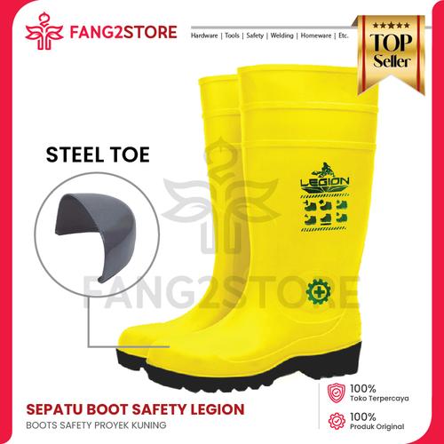 Jual Sepatu Boot Rubber Safety Legion Karet Ujung Besi Steel Toe Proyek ...