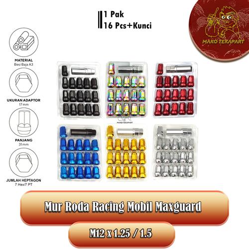 Jual Mur roda racing max Guard warna Ukuran 12 x 1.5 /1.25 - Gold ...
