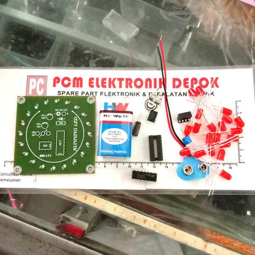 Jual rangkaian belajar Elektronika running led 1 paket tanpa baterai ...