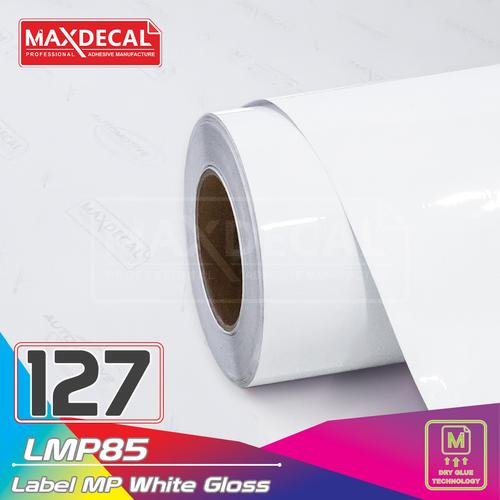 Jual [127] MAXDECAL LMP85 Sticker Label Print Eco Vinyl Gloss White ...