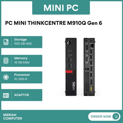 Jual PC MINI LENOVO M910q CORE i5 GEN 6 RAM 16GB HDD 500GB - Jakarta ...