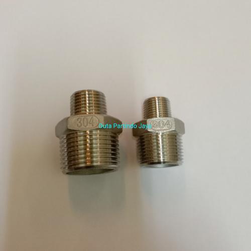 Jual V-Sok Double Neeple Reducer Stainless drat 1 1/4 x 1"(inch ...