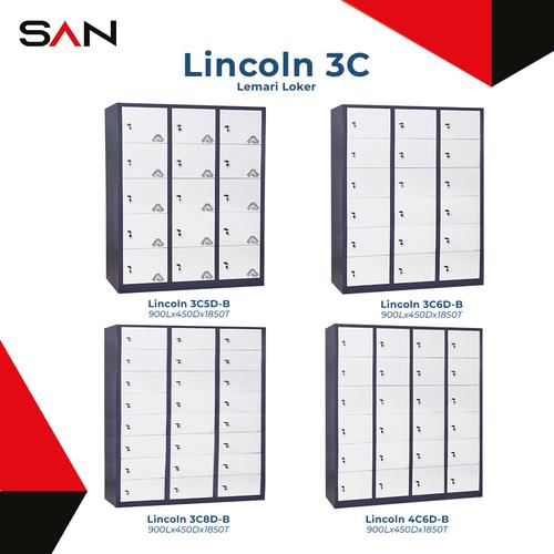 Jual Loker Besi Lemari Locker Abu Abu SAN LINCOLN 3-4 Kolom 15-24 Pintu ...