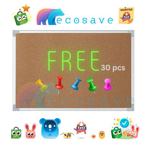 Jual Softboard 40x60 cm Cork Pin Board Papan Mading Gantung EcoSave ...