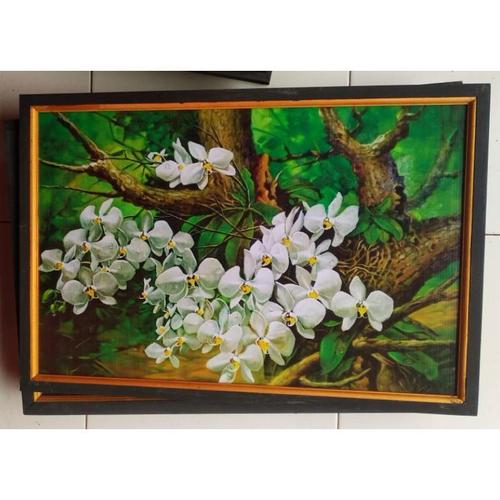 Jual Poster Lukisan Cetak Bunga Anggrek Cendrawasih Plus Bingkai Ukuran ...