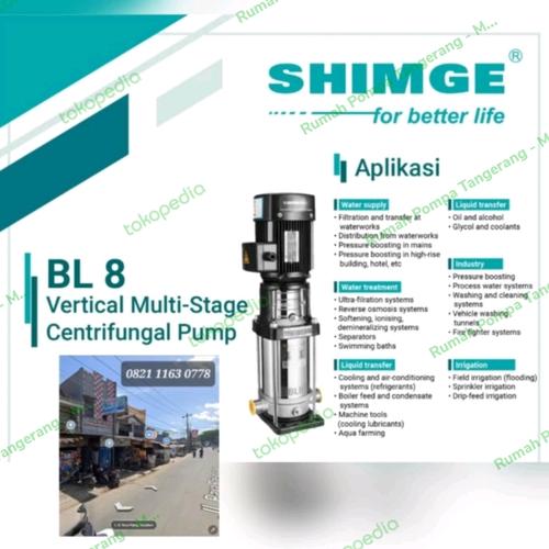 Jual POMPA AIR VERTICAL MULTI-STAGE CENTRIFUGAL BL 8-4 SHIMGE 2Hp ...