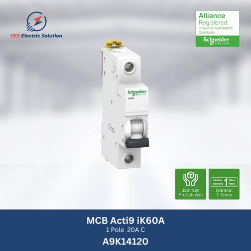 Promo Schneider Electric MCB Acti9 ik60a 1 Pole 20A 4,5Ka - A9K14120 - Kota Surabaya - YES ...