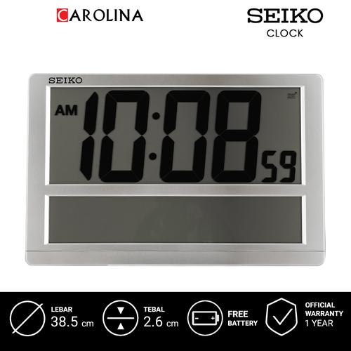 Promo Jam Dinding SEIKO Digital QHL080S Digital Silver Case Large LCD ...