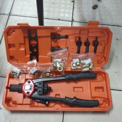 Jual Tang Paku Rivet Hand Nuts Gun with 60pcs nut hand riveter Tang ...