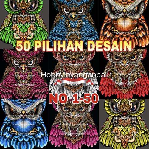 Jual kain layangan celepuk bali ukuran lebar 1 meter 50 gambar cetak ...