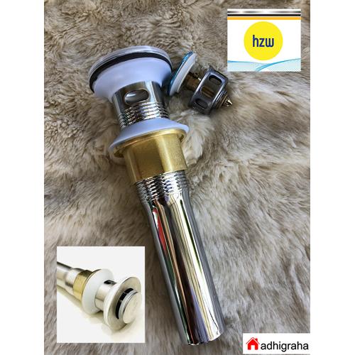 Jual kepala sifon pop up overflow pipa afur wastafel sus 304 kuningan ...