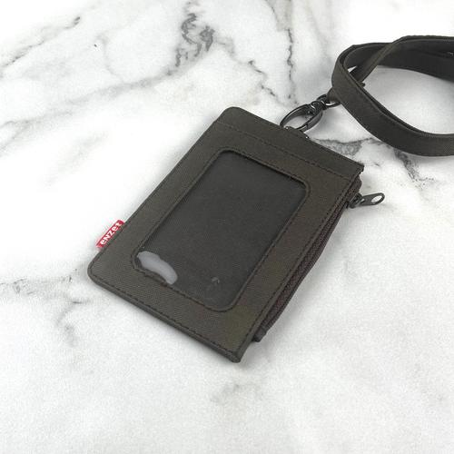 Promo ID card holder hanging wallet name tag kartu lanyard zipper polos ...