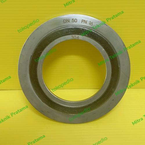 Jual SWG Stainless SS 304 PN16 1/2 inchi / DN 15 Spiral Wound Gasket ...