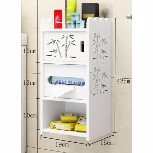 Jual Rak Rakk Rack 4 Susun Tempel Dinding Tempat Barang Buku Foto Tahan ...