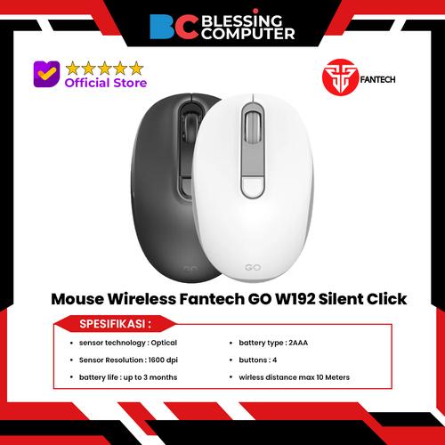 Jual Fantech GO W192 Silent Click Mouse Wireless - Hitam - Kota ...
