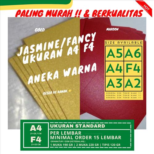 Jual KERTAS JASMINE/KERTAS FANCY ANEKA WARNA A4 & F4 PERLEMBAR PART 2 - HIJAU MUDA, A4 - Kota ...