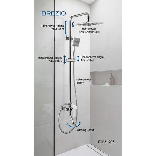 Jual BREZIO FCBZ 1703 KERAN AIR SHOWER TIANG SET MIXER PANAS DINGIN ...