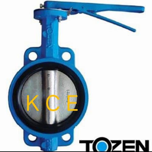 Jual Butterfly Valve tozen cast iron jis 10k 6" inch lever operated ...